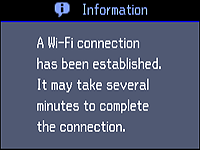 Wi-Fi connection using the control panel
